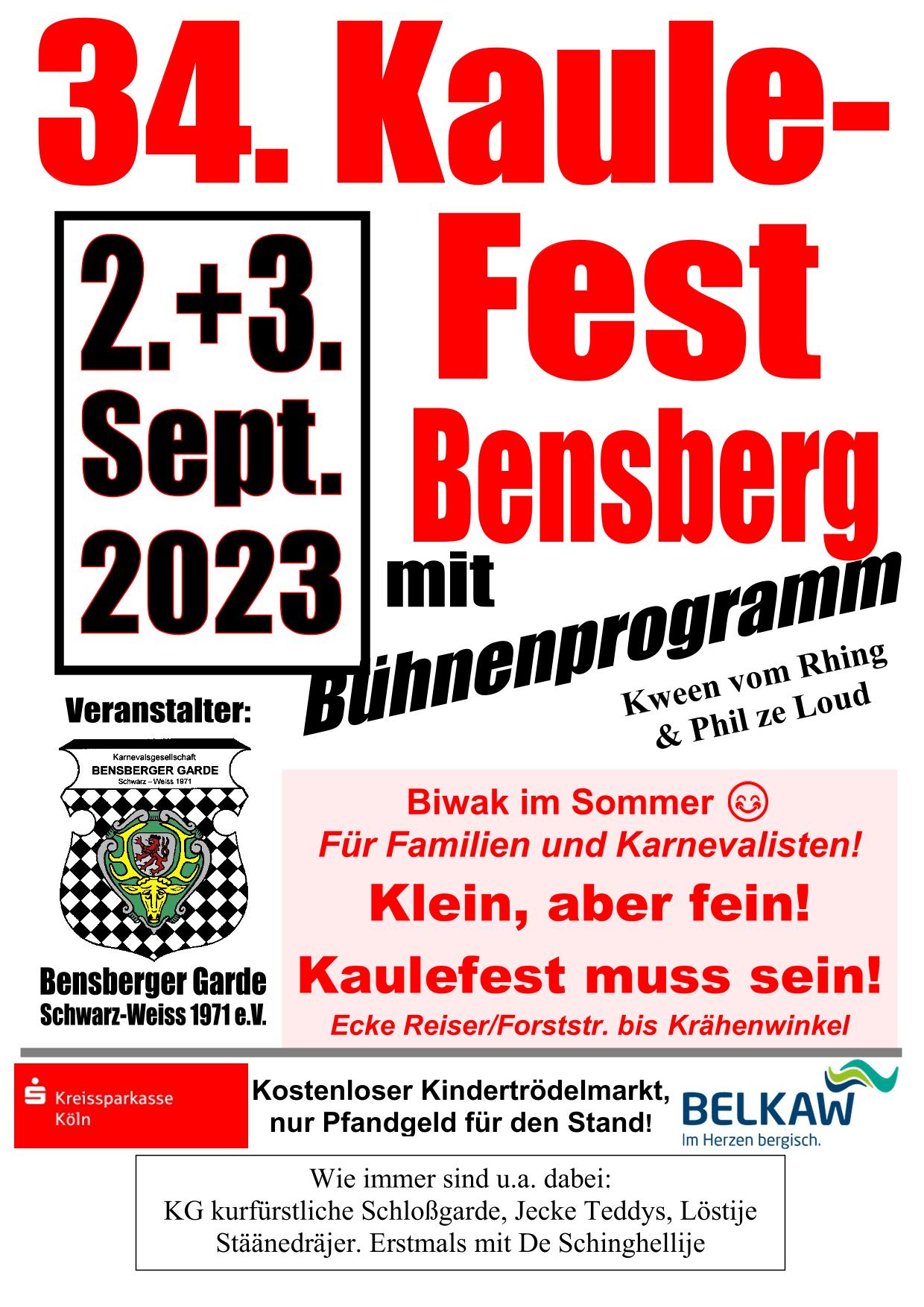 34. Kaule-Fest – 2. u. 3. September – Hier schon Bilder vom Samstag ...